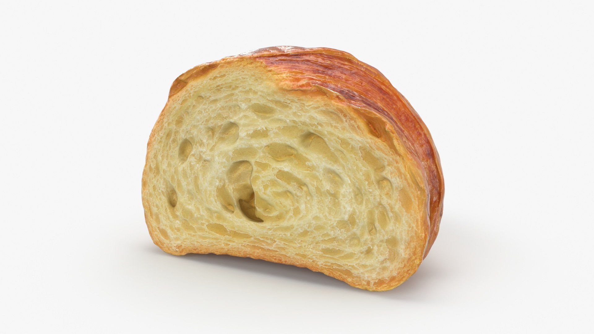 Classic Butter Croissant Half Model - TurboSquid 2129467
