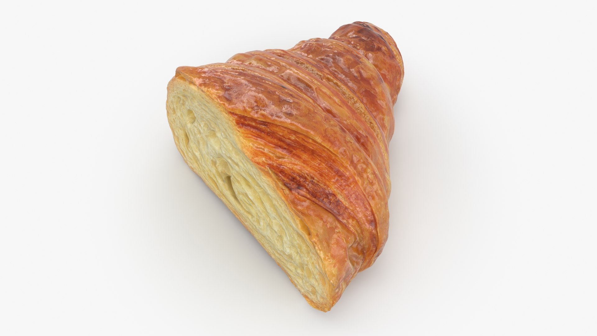 Classic Butter Croissant Half Model - TurboSquid 2129467