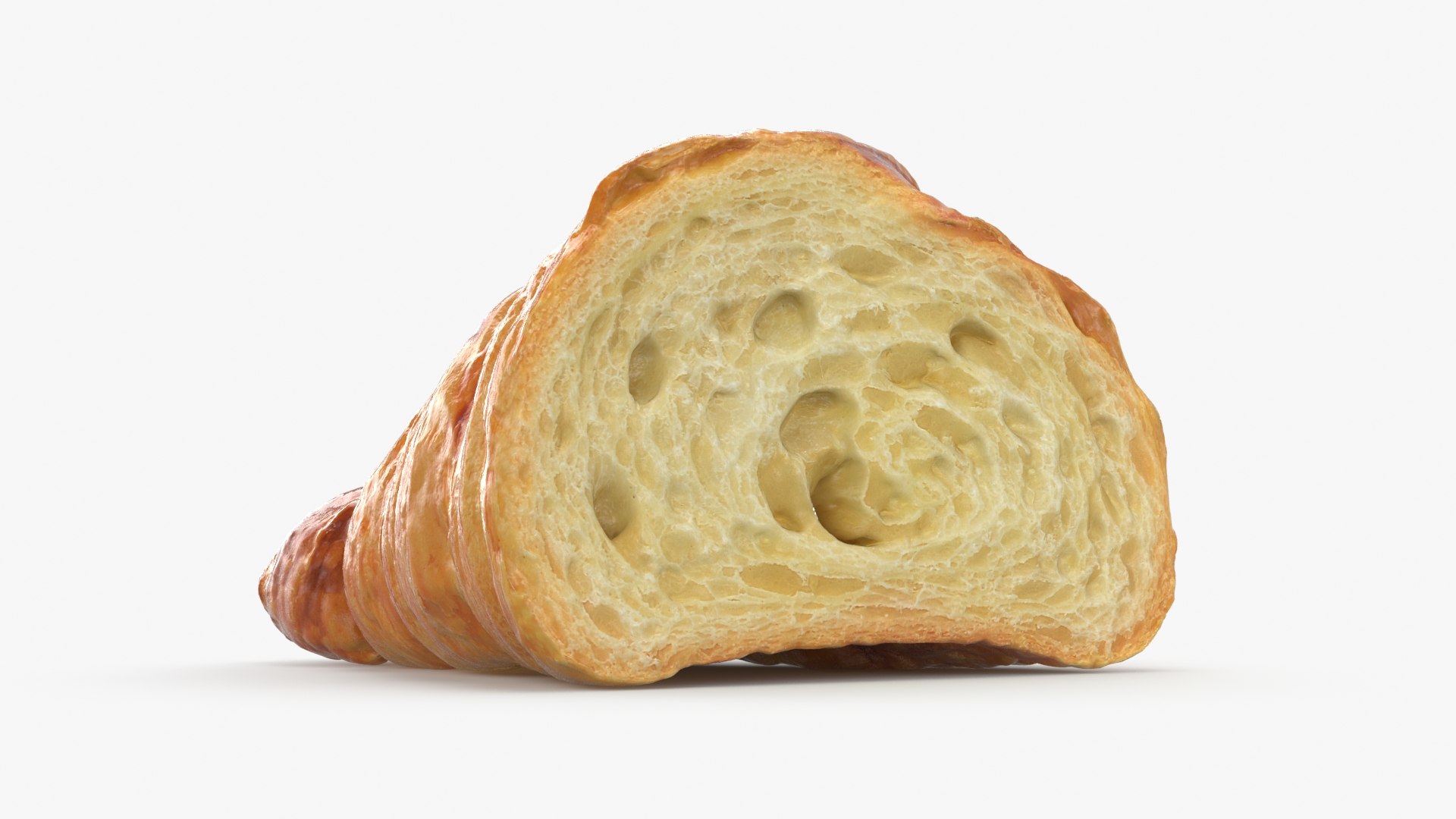 Classic Butter Croissant Half Model - TurboSquid 2129467