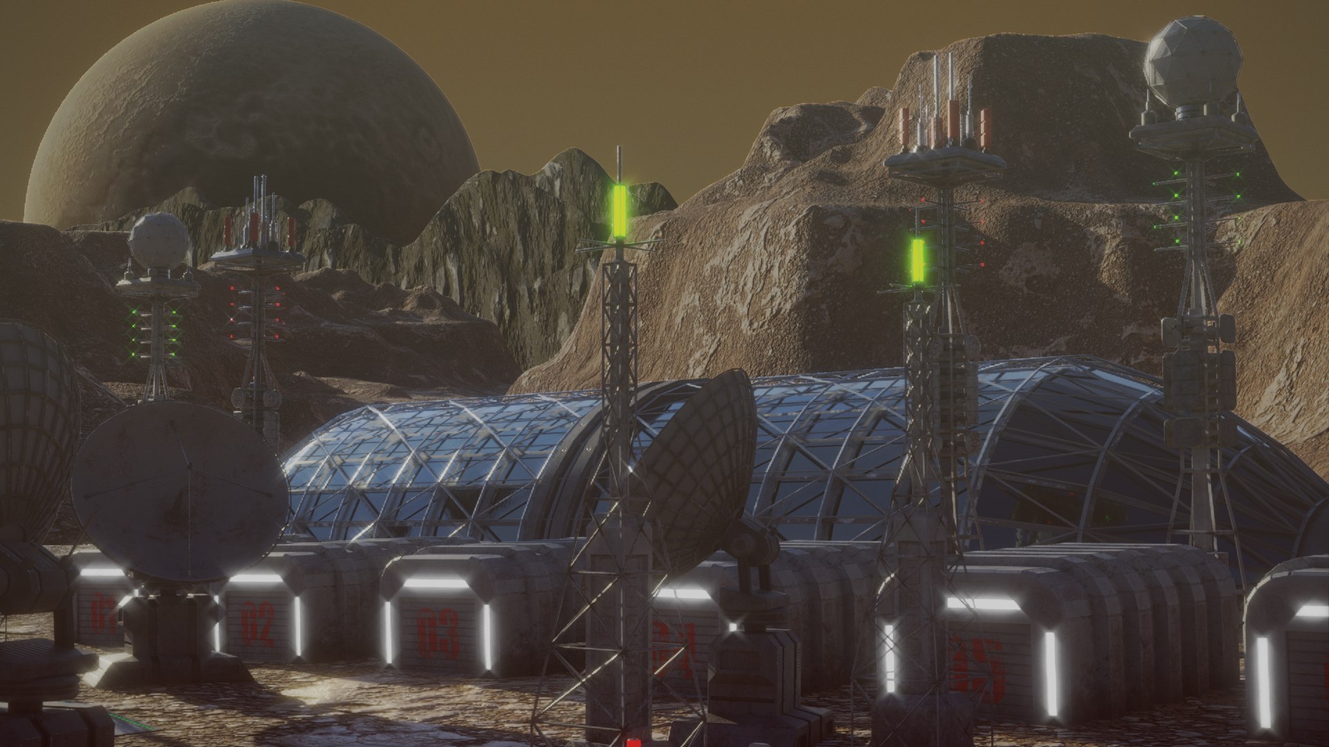Sci-Fi Colony Asset Pack 3D - TurboSquid 1825743