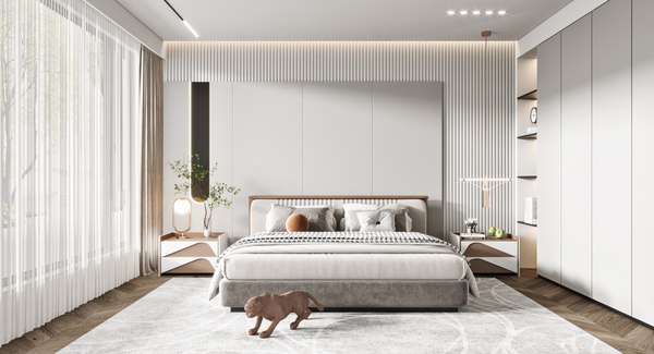 modelo 3d dormitorio hogar moderno - TurboSquid 2127537