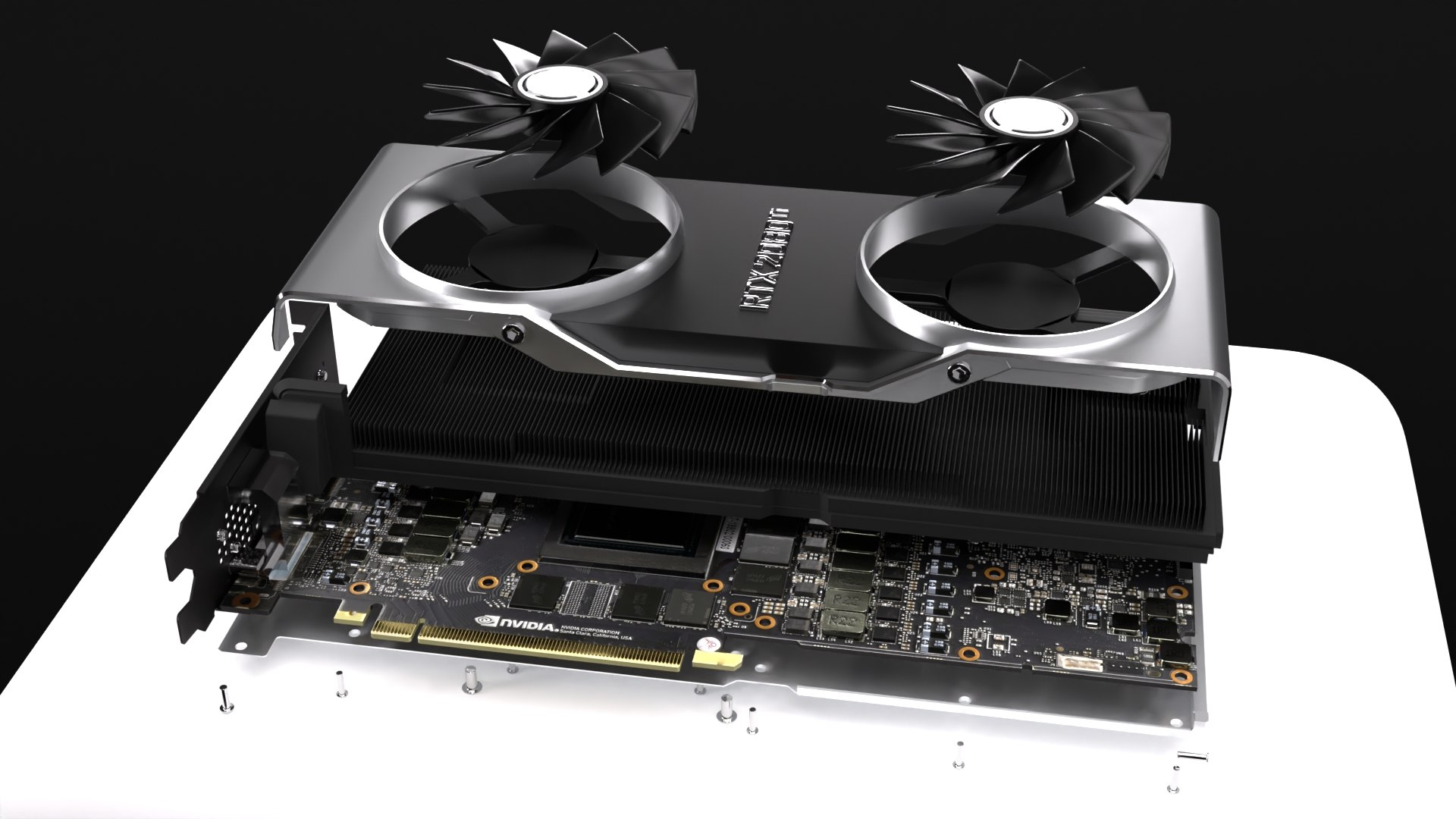 3D Nvidia GeForce RTX 2080 Ti FEseparated Model - TurboSquid 1997626
