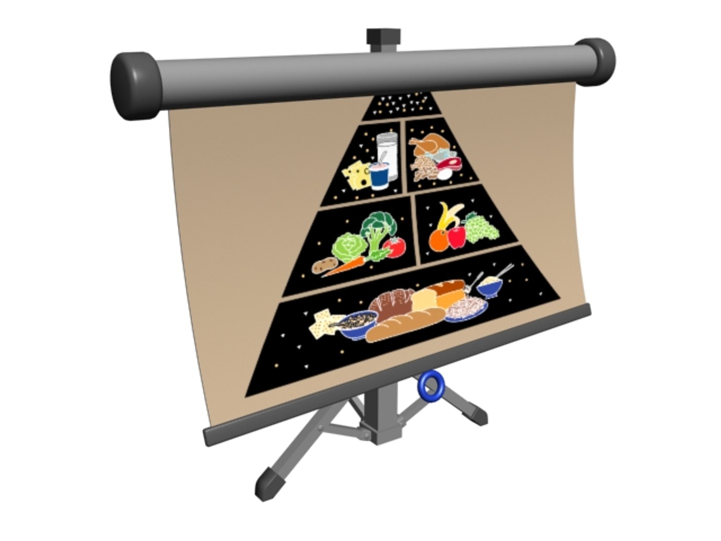 3ds Max Projector Screen Food Pyramid