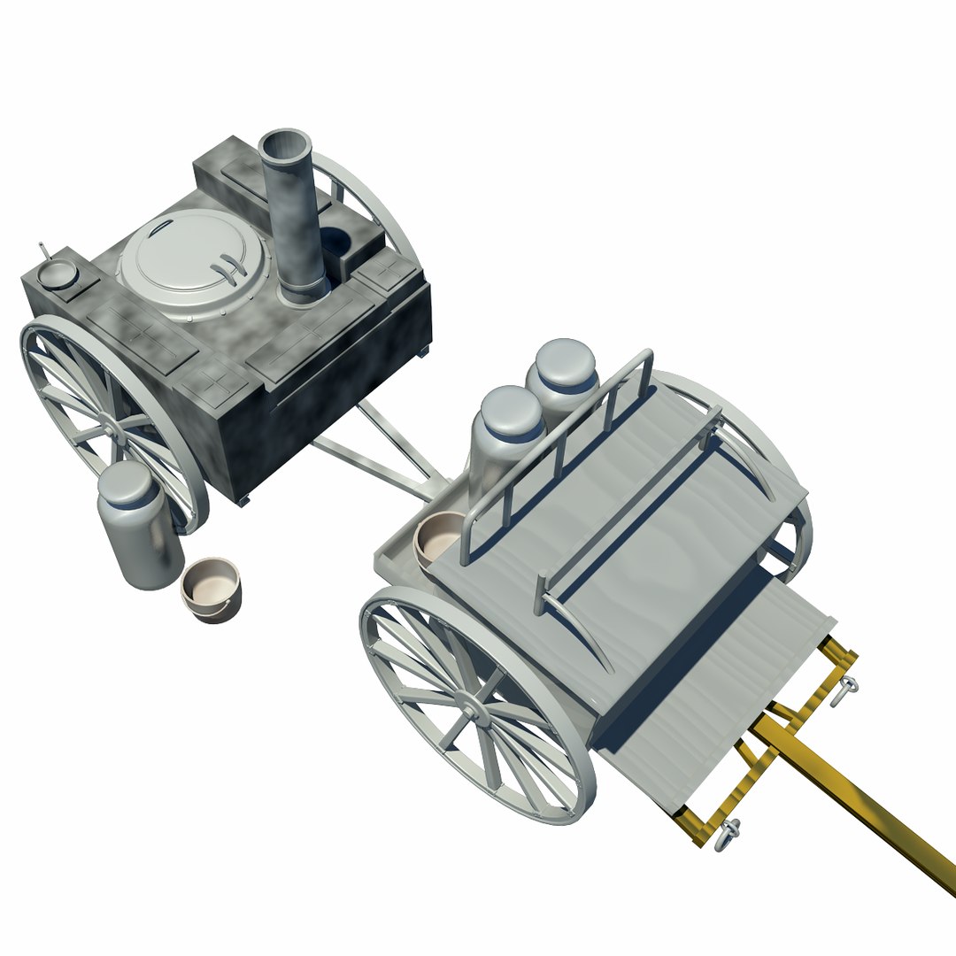 German Field Kitchen 3d Model