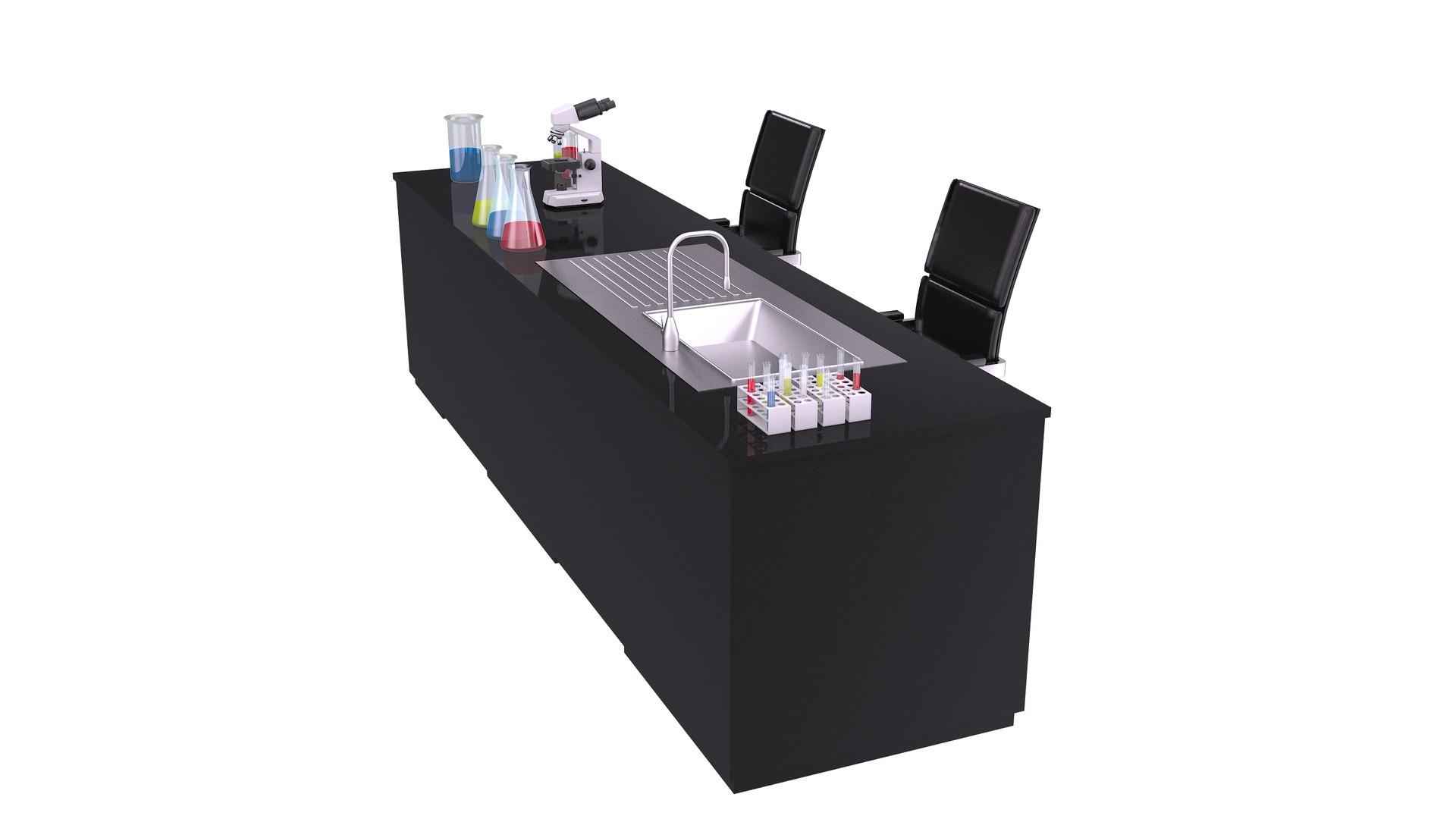 Laboratory Table - Black 3D - TurboSquid 1913496