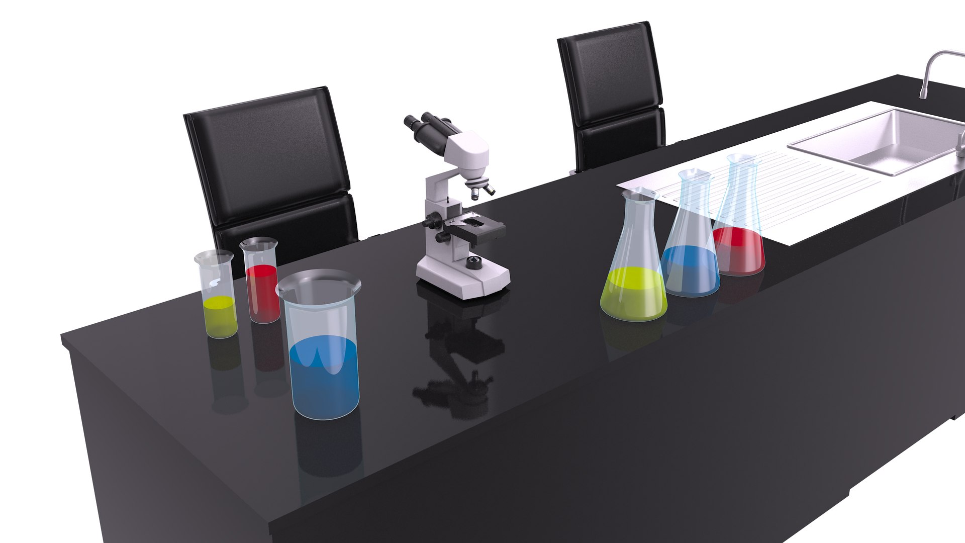 Laboratory Table - Black 3D - TurboSquid 1913496