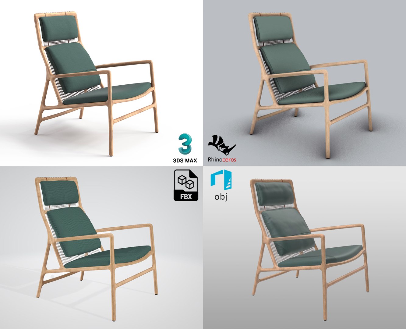 Lounge Chair 3D Model - TurboSquid 2110041