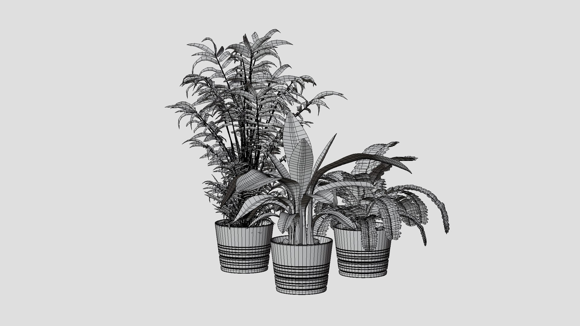 MUSKOT Plants Pots Set 3D Model - TurboSquid 1878920