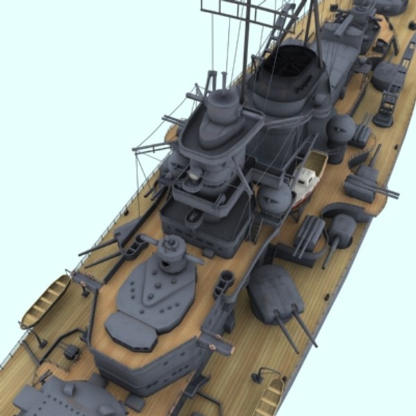 scharnhorst german panzerschiff 3d model