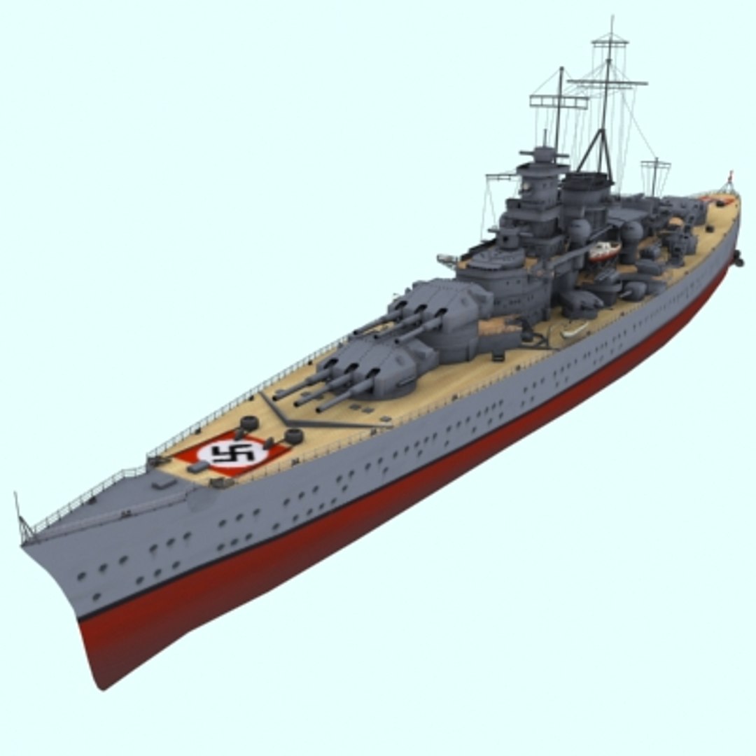 Scharnhorst German Panzerschiff 3d Model