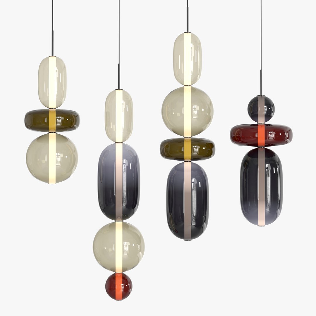 3D Pebbles Pendant Lamp model - TurboSquid 2096894