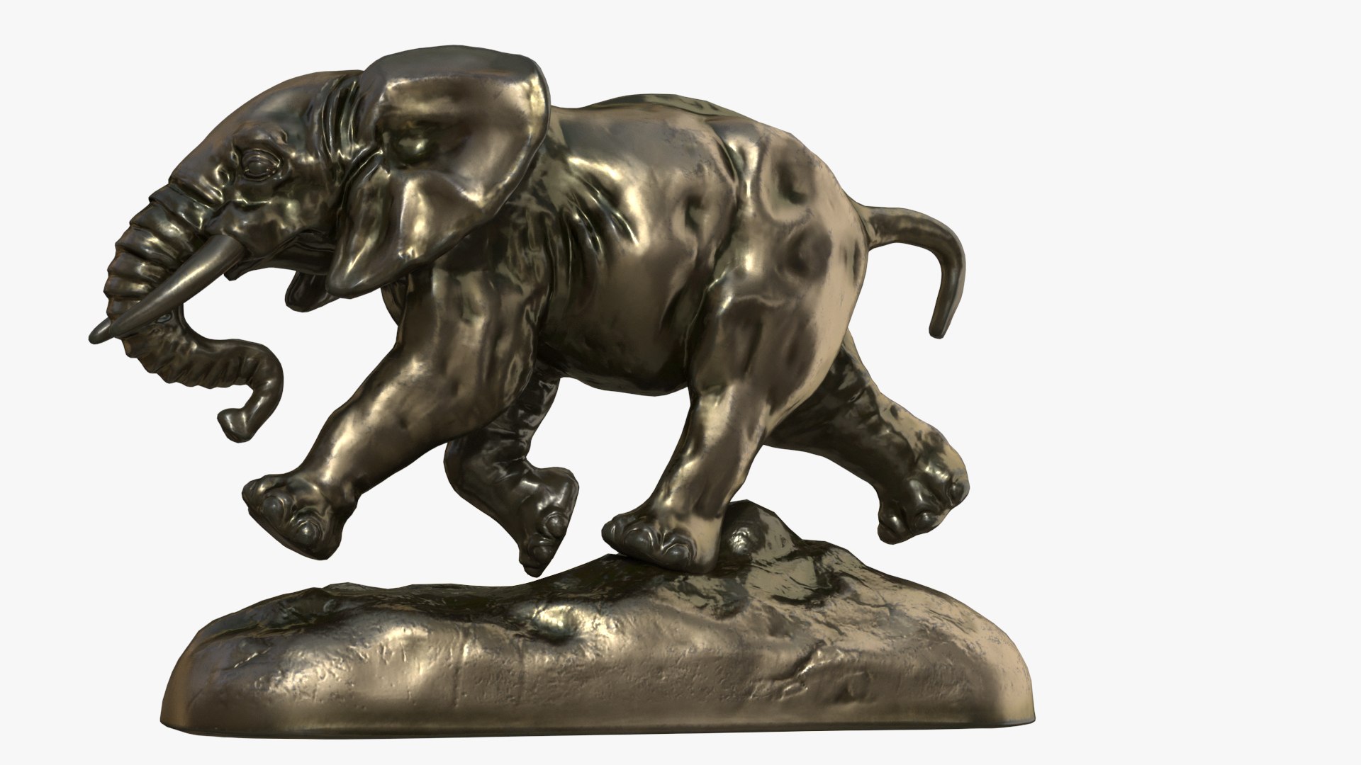 Running Elephant Sculpture 3D model - TurboSquid 1908615