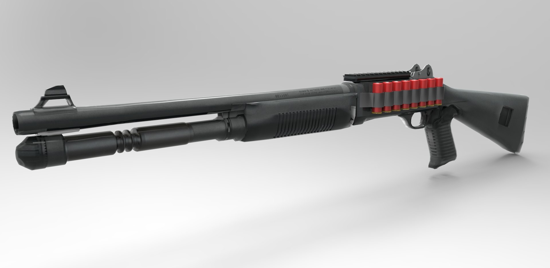 m1014 shotgun 3d model