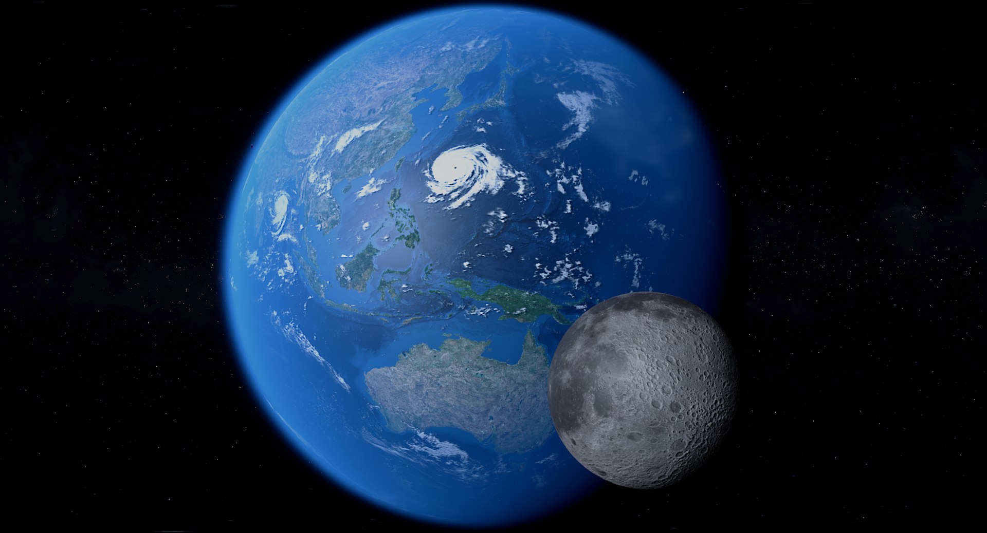3D realistic earth moon photorealistic model - TurboSquid 1297670