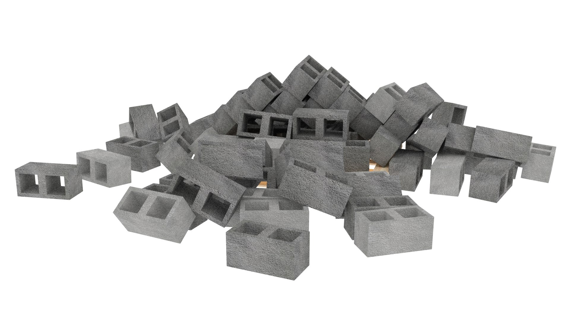 3D Model Concrete Bricks Pallet 1 - TurboSquid 1949346