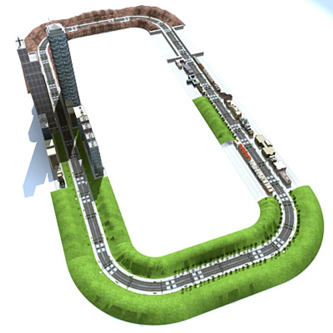3dsmax Urban Race Track