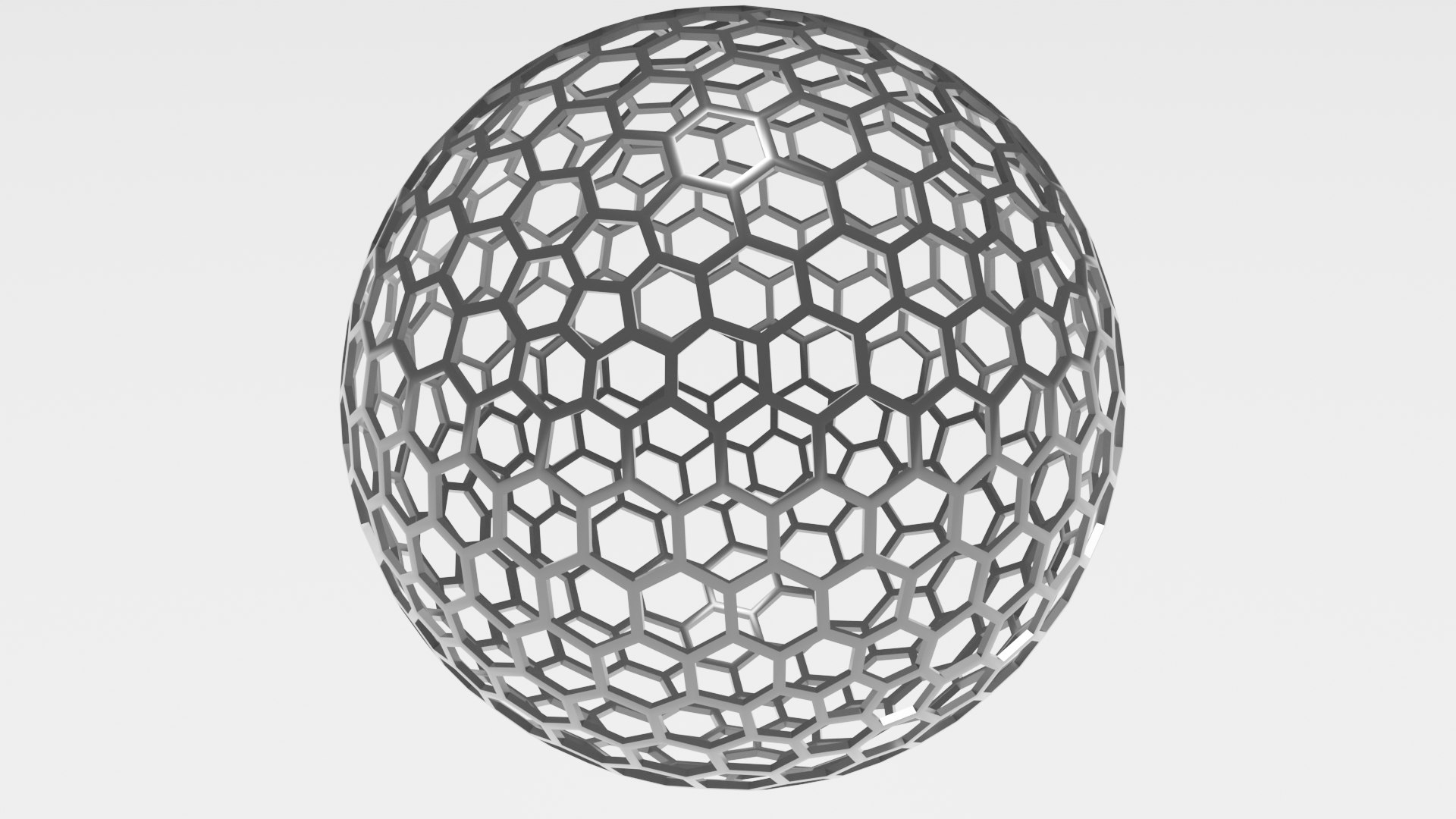 Geodesic Hexagon Dome Frame 3D - TurboSquid 2087092