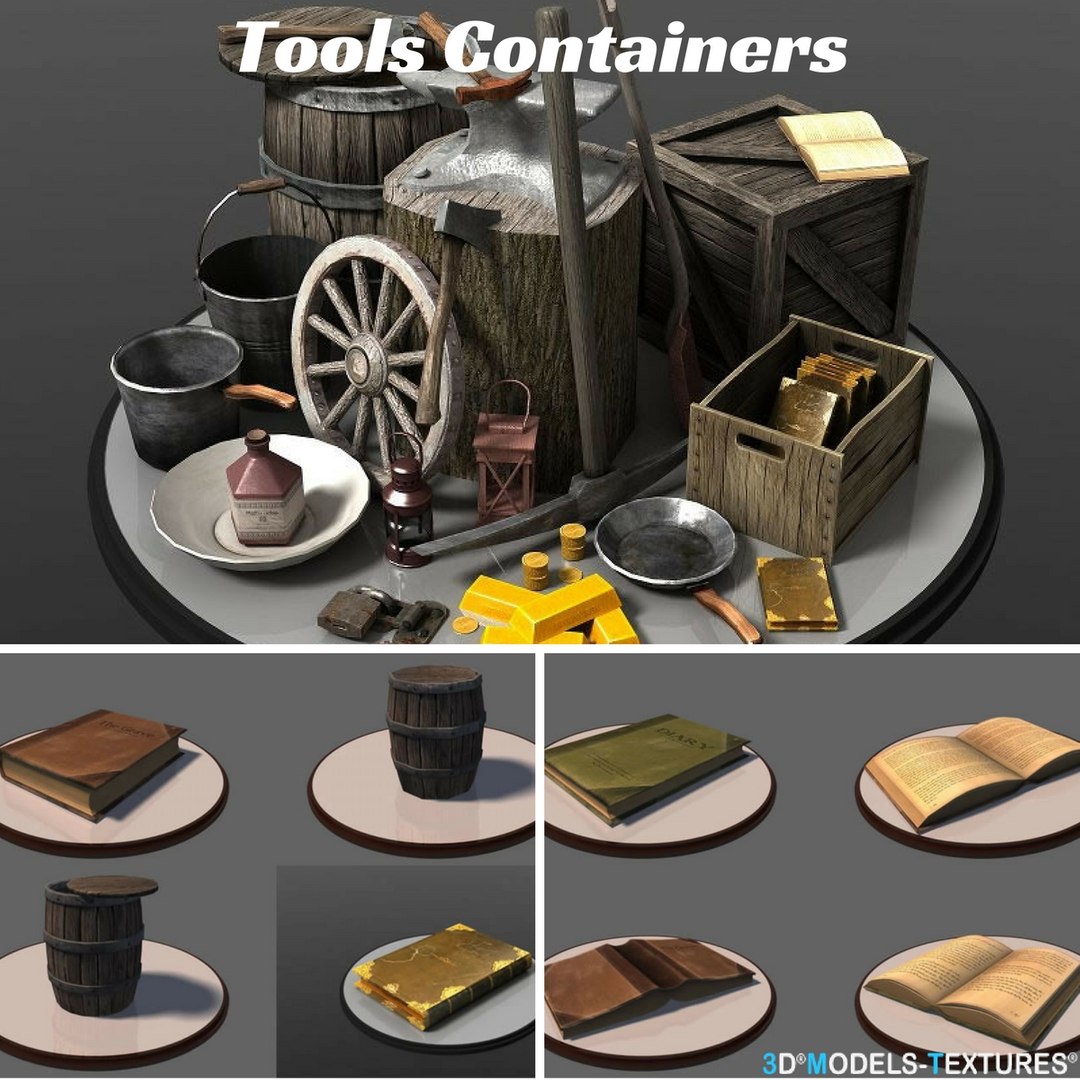 3D Tools Containers Model - TurboSquid 1210056
