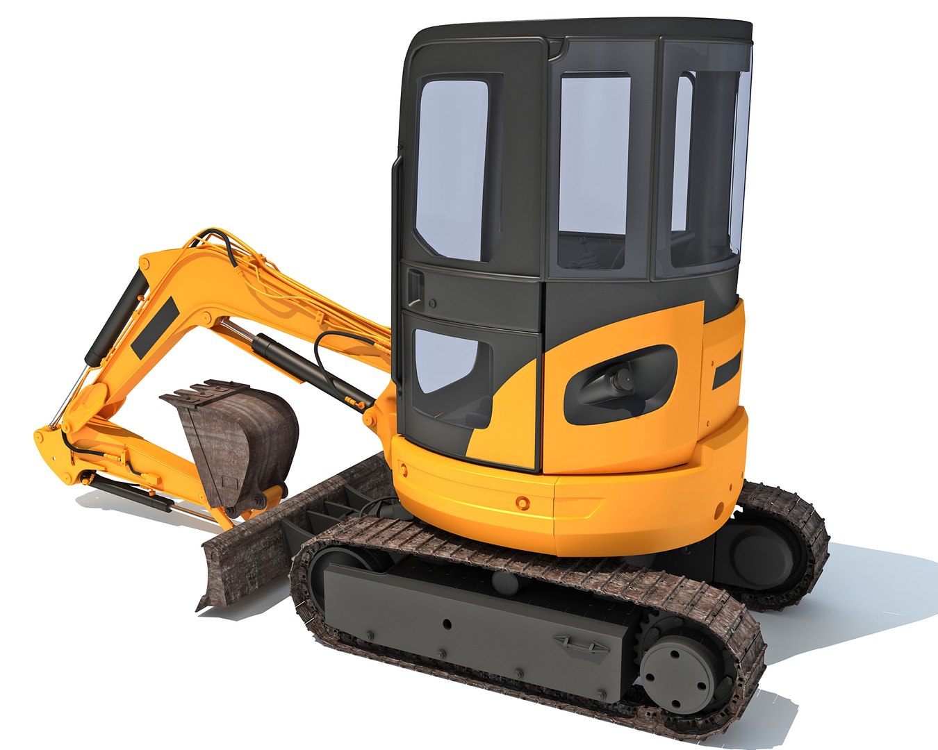 3D Tracked Mini Excavator Model - TurboSquid 1238802