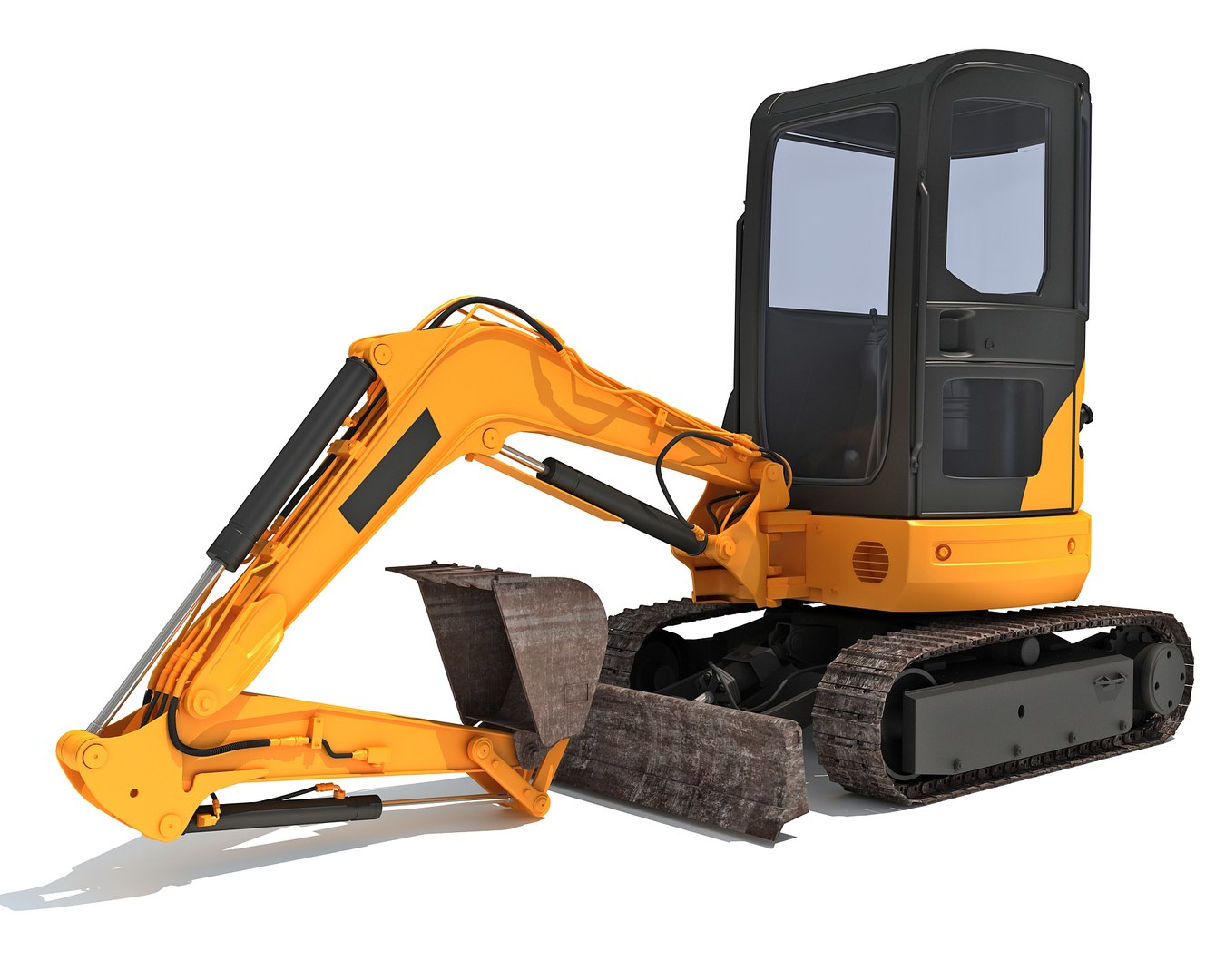 3D Tracked Mini Excavator Model - TurboSquid 1238802