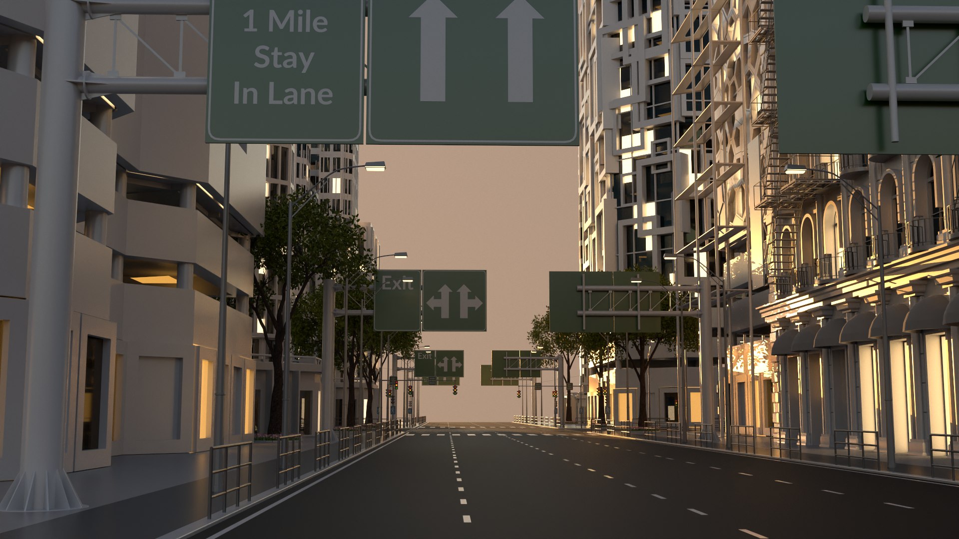 City Intersection 3D Model - TurboSquid 1669991