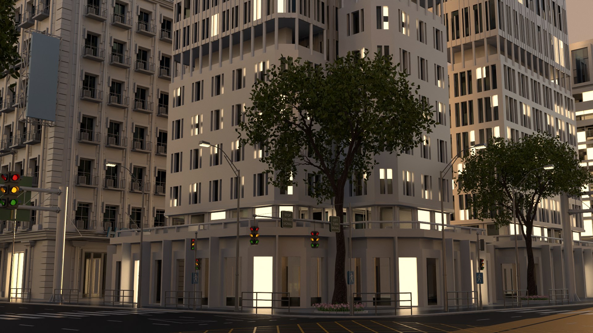 City Intersection 3D Model - TurboSquid 1669991