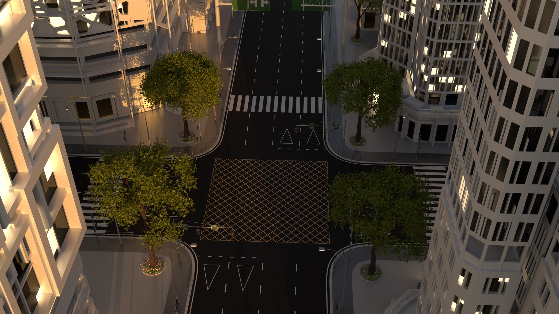 City Intersection 3D Model - TurboSquid 1669991