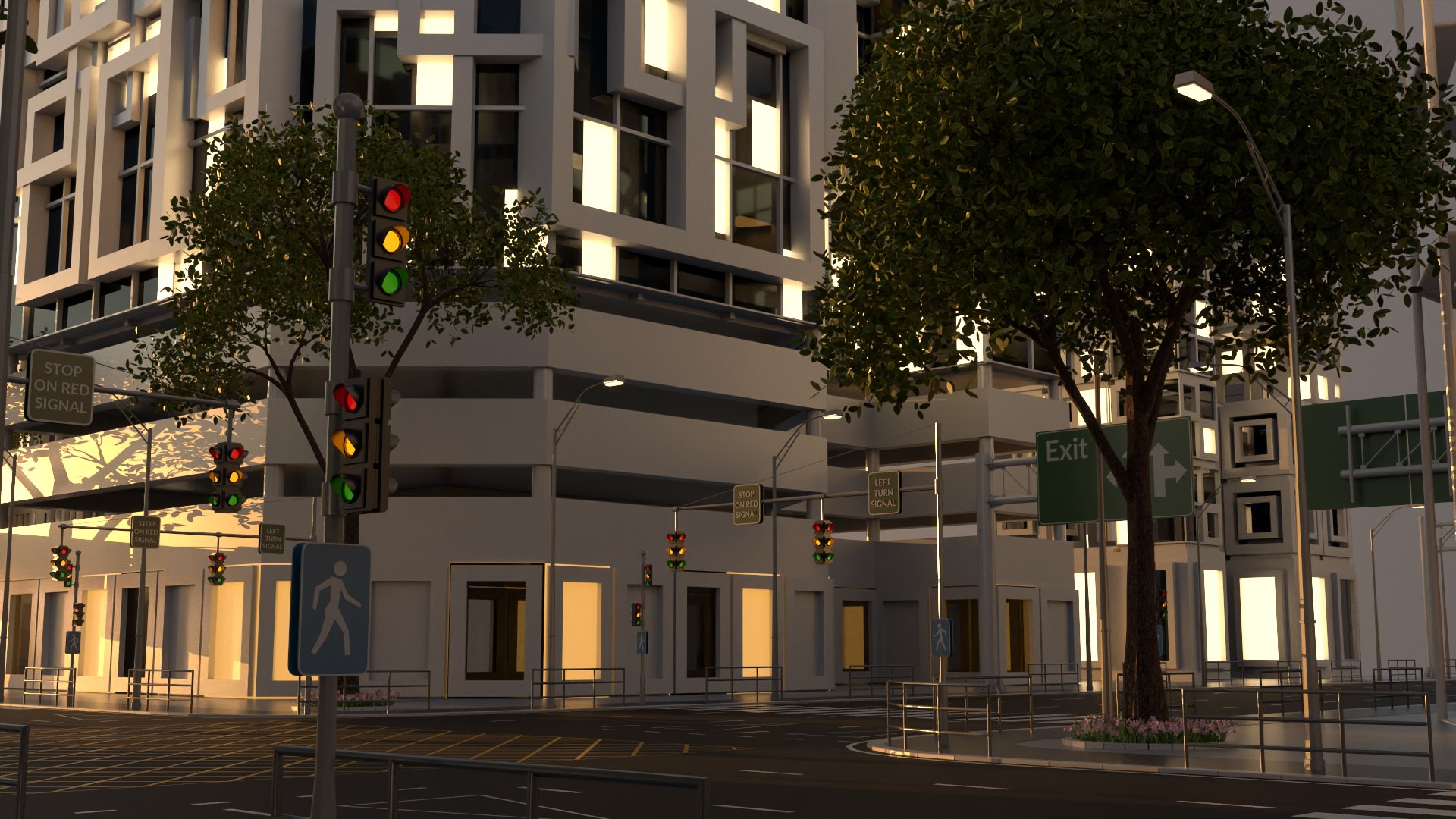City Intersection 3D Model - TurboSquid 1669991