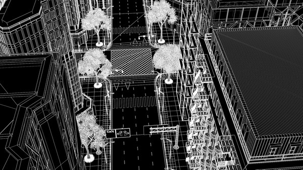 City intersection 3D model - TurboSquid 1669991