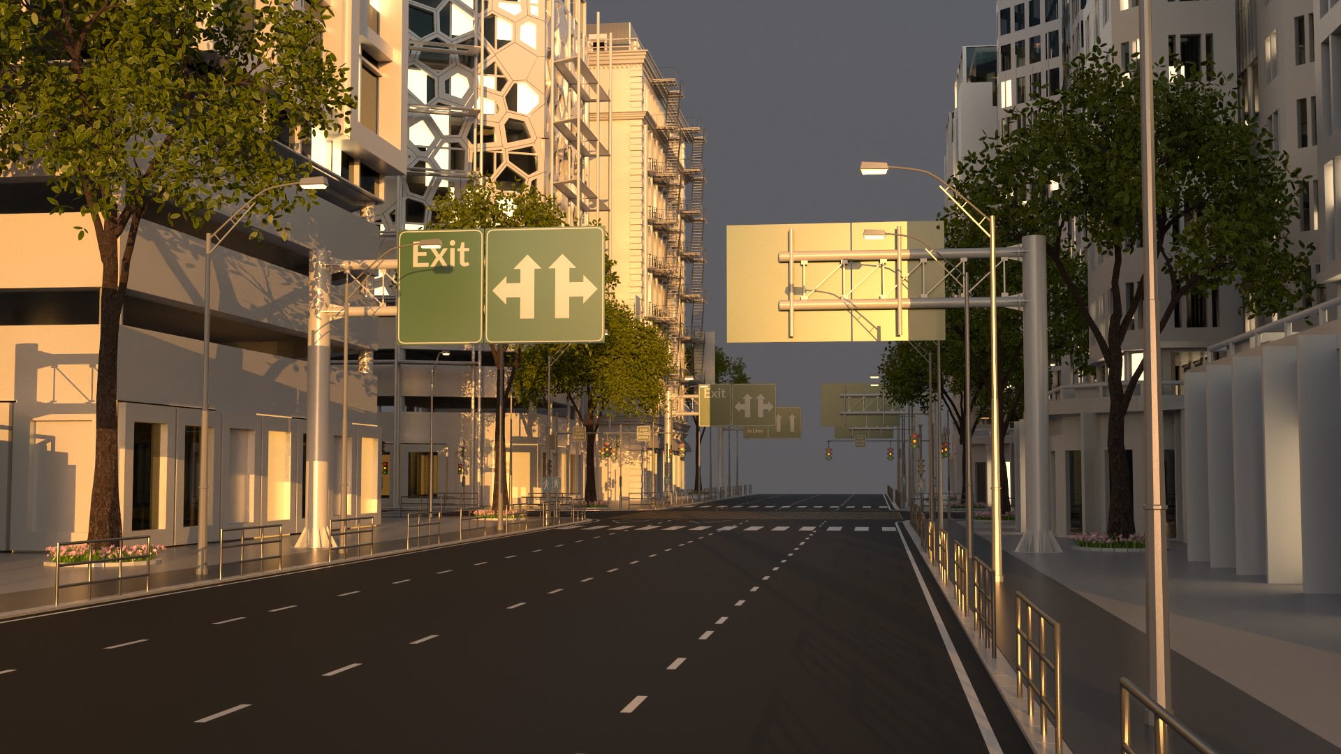 City Intersection 3D Model - TurboSquid 1669991