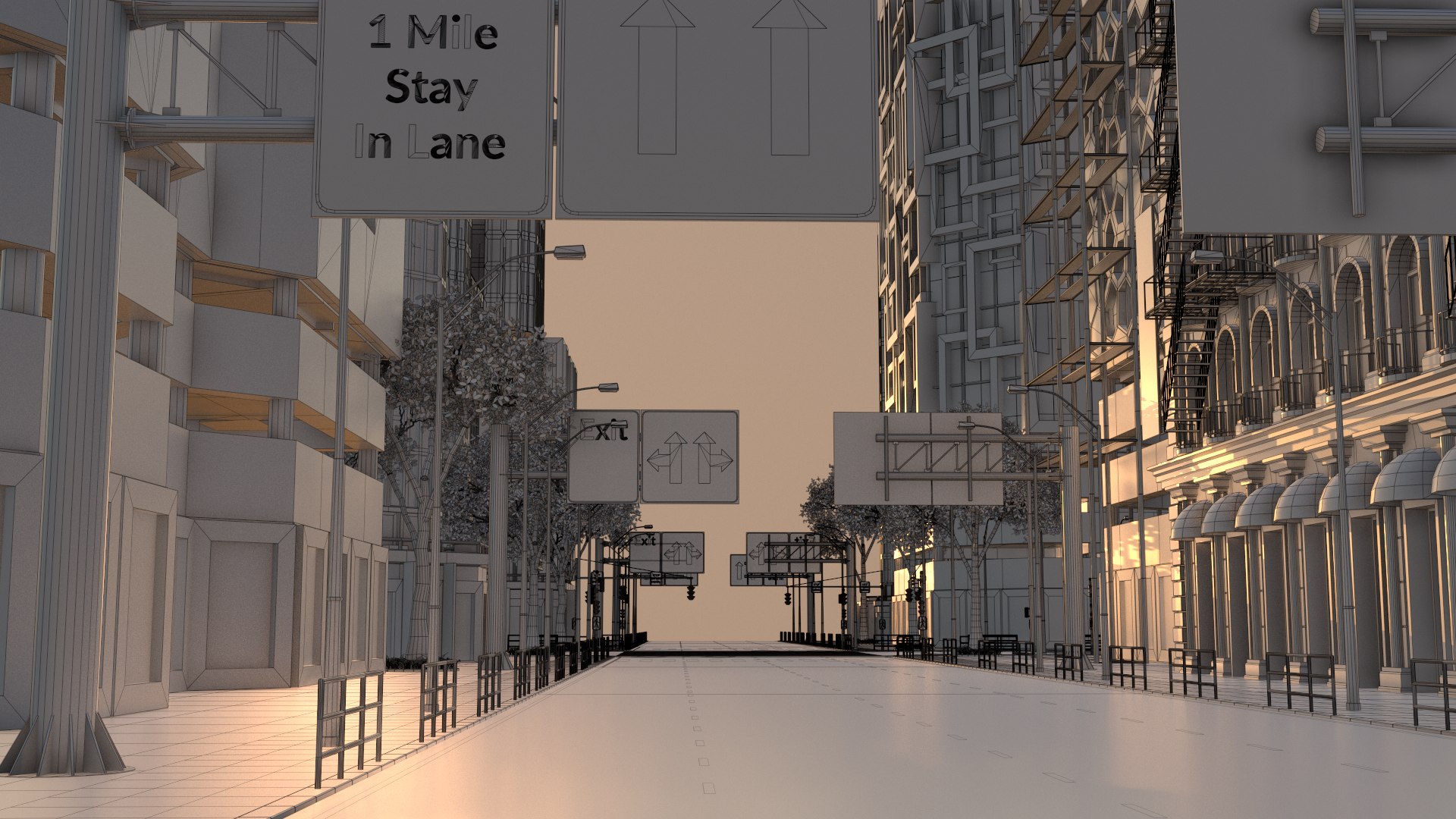 City Intersection 3D Model - TurboSquid 1669991