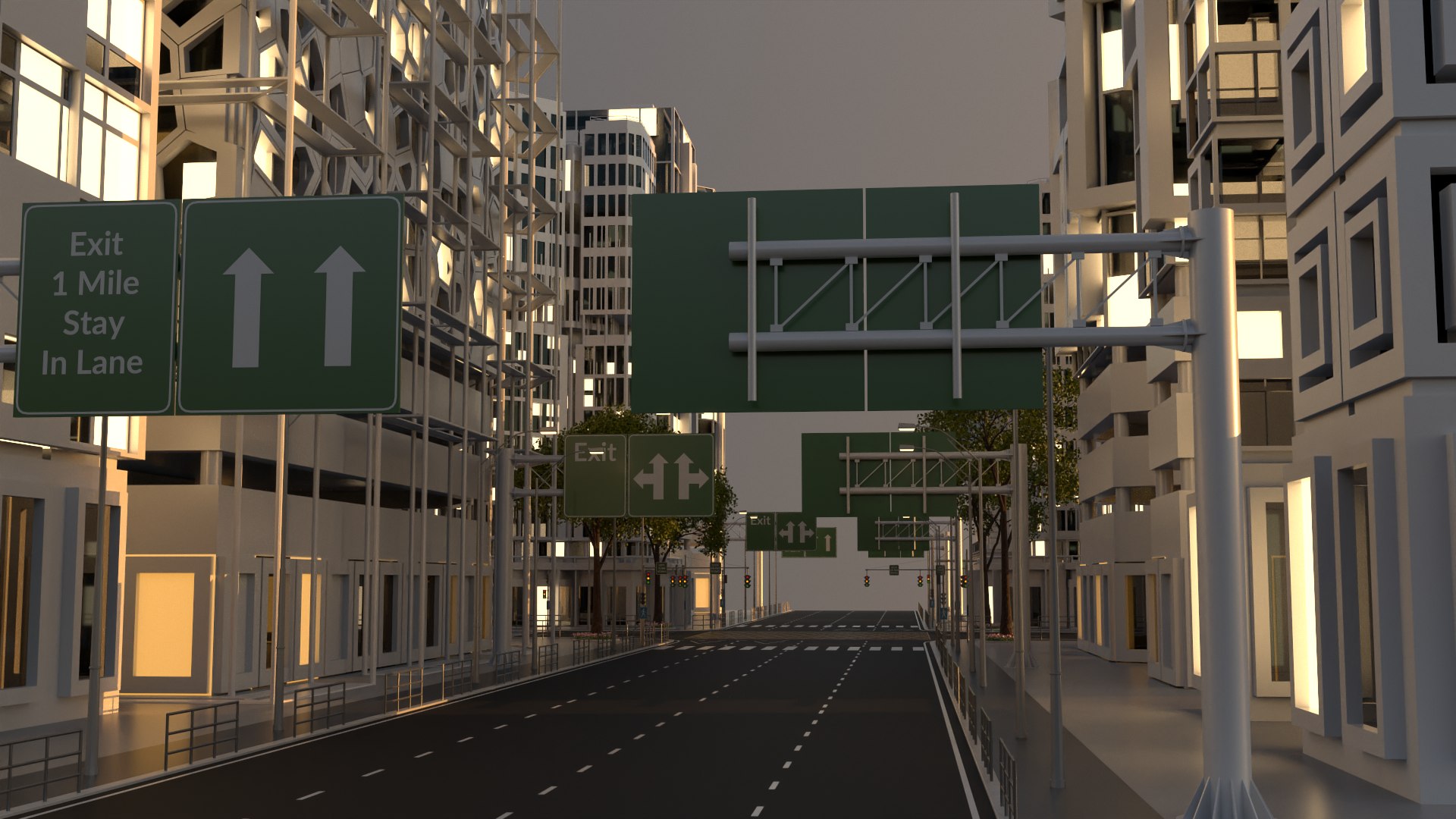City Intersection 3D Model - TurboSquid 1669991