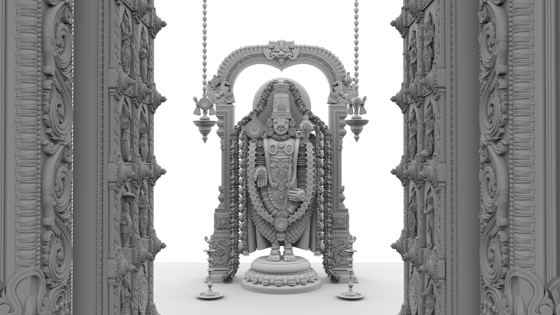 3D Model Tirupati Temple Interior - TurboSquid 2035378