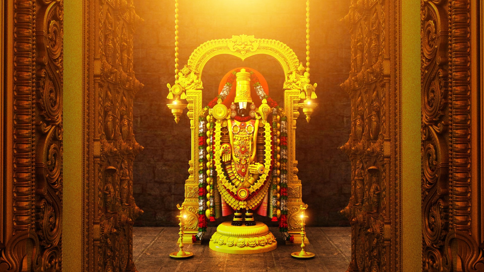 3D Model Tirupati Temple Interior - TurboSquid 2035378