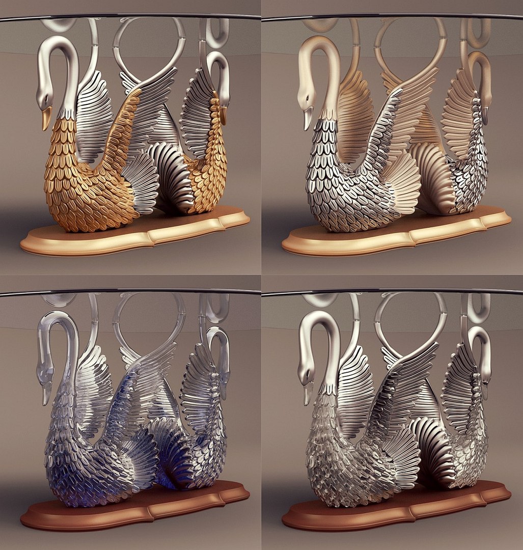 Swan Table 3d Model