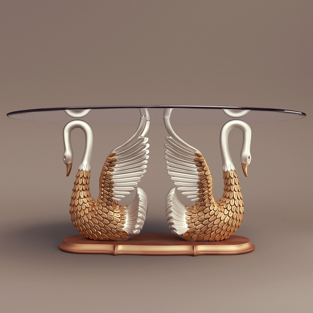 Swan Table 3d Model