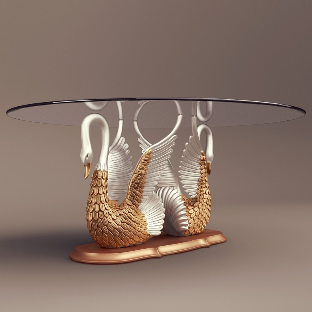 Swan Table 3d Model