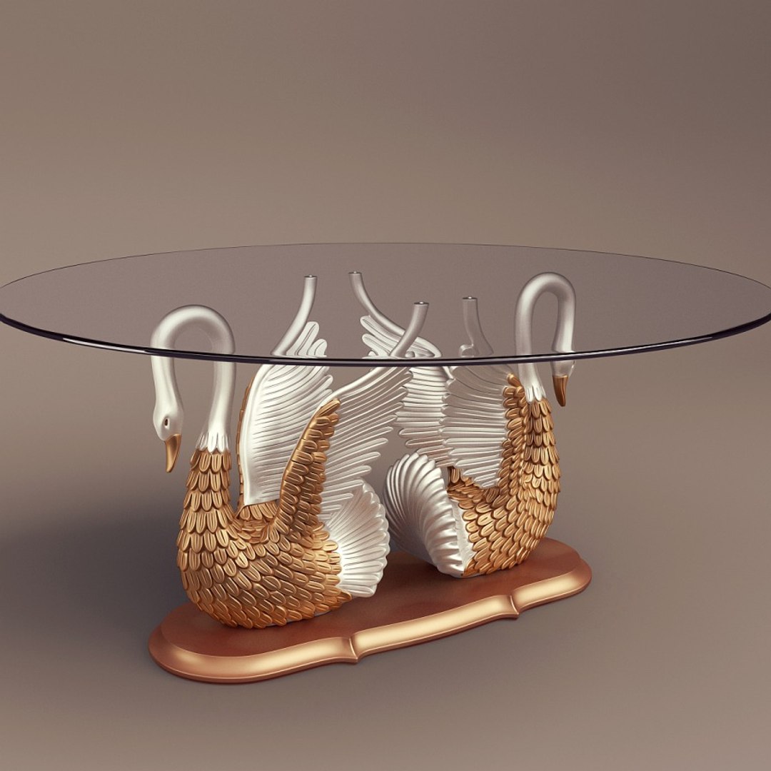 Swan Table 3d Model