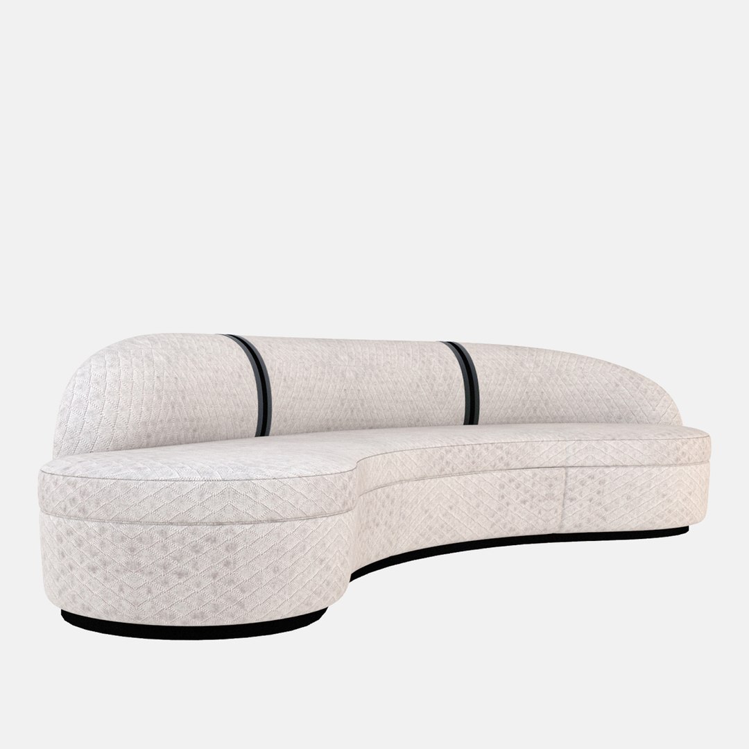 Curved Sofa 3D Model - TurboSquid 1972392