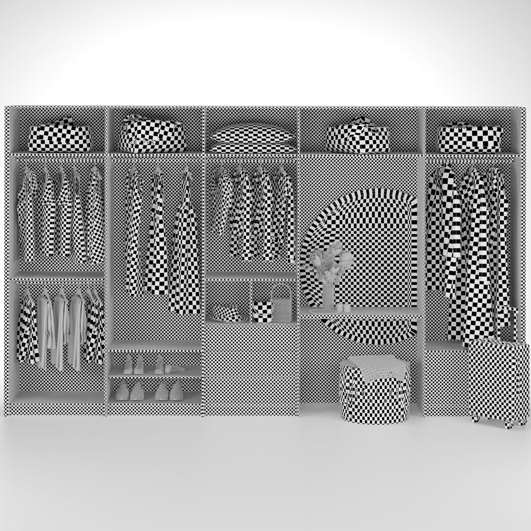 Wardrobe Clothes Dress 3D Model - TurboSquid 1688611