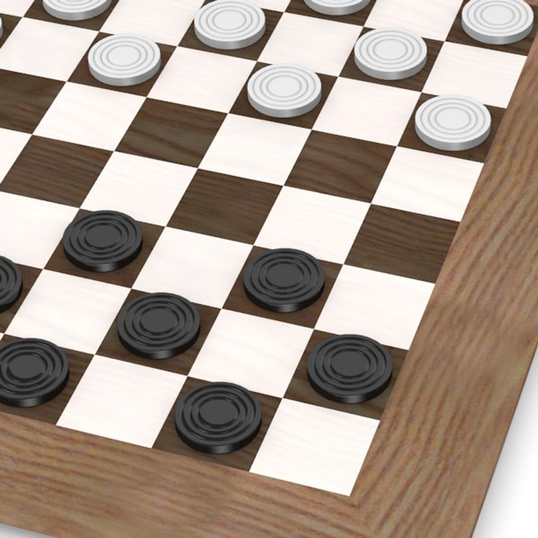 checkers 3d model