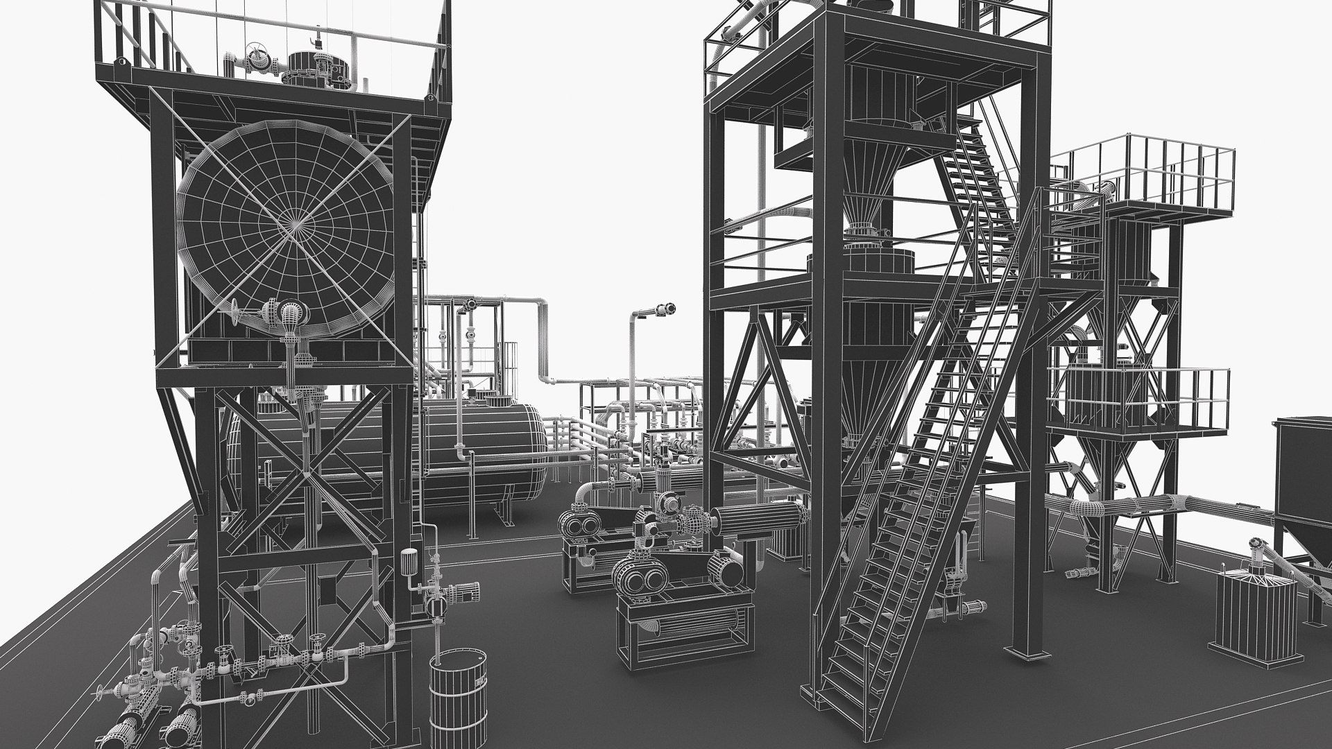 3D Industrial Factory Model - TurboSquid 1667592
