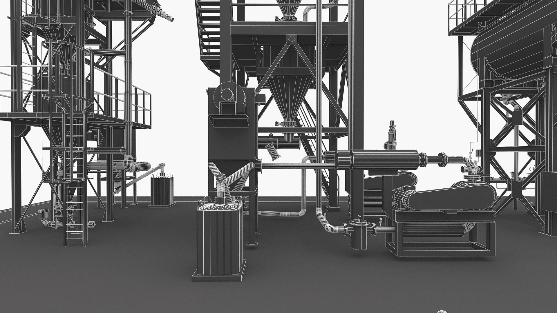 3D Industrial Factory Model - TurboSquid 1667592