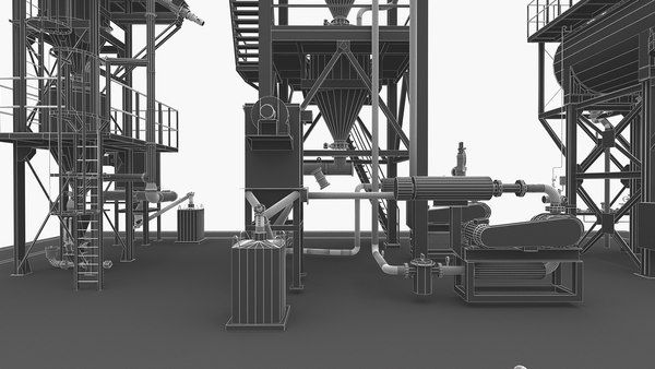 modelo 3d Fábrica de la industria industrial - TurboSquid 1667592