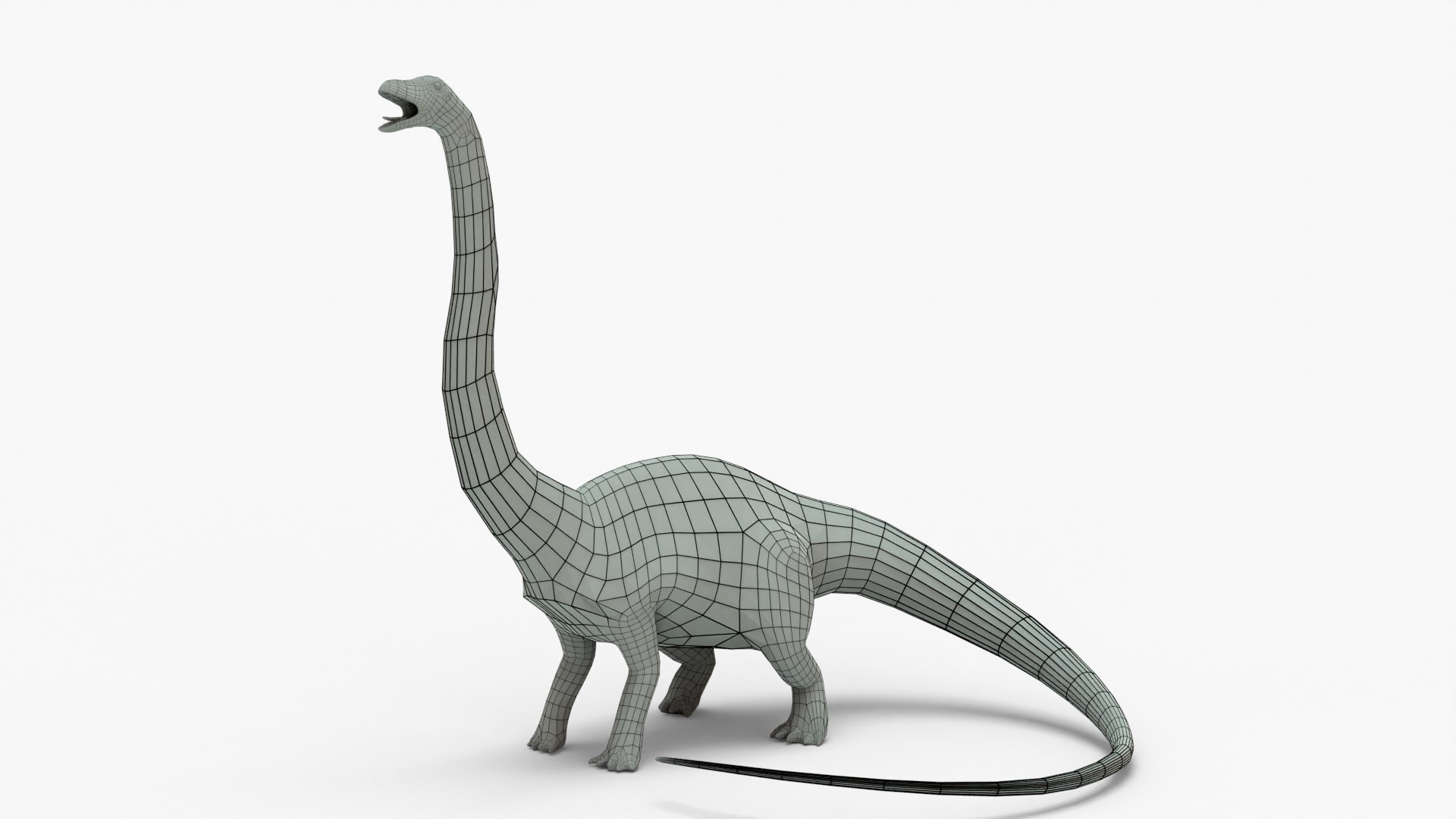 Diplodocus Rigged Basemesh 3D model - TurboSquid 2134183