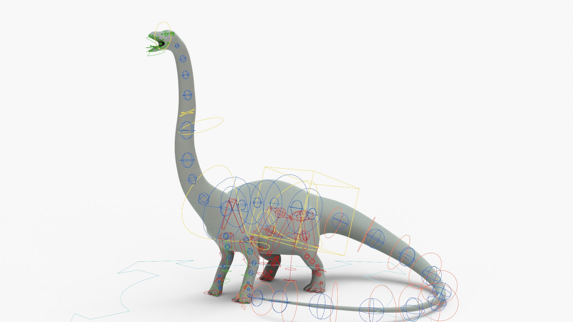 Diplodocus Rigged Basemesh 3D model - TurboSquid 2134183