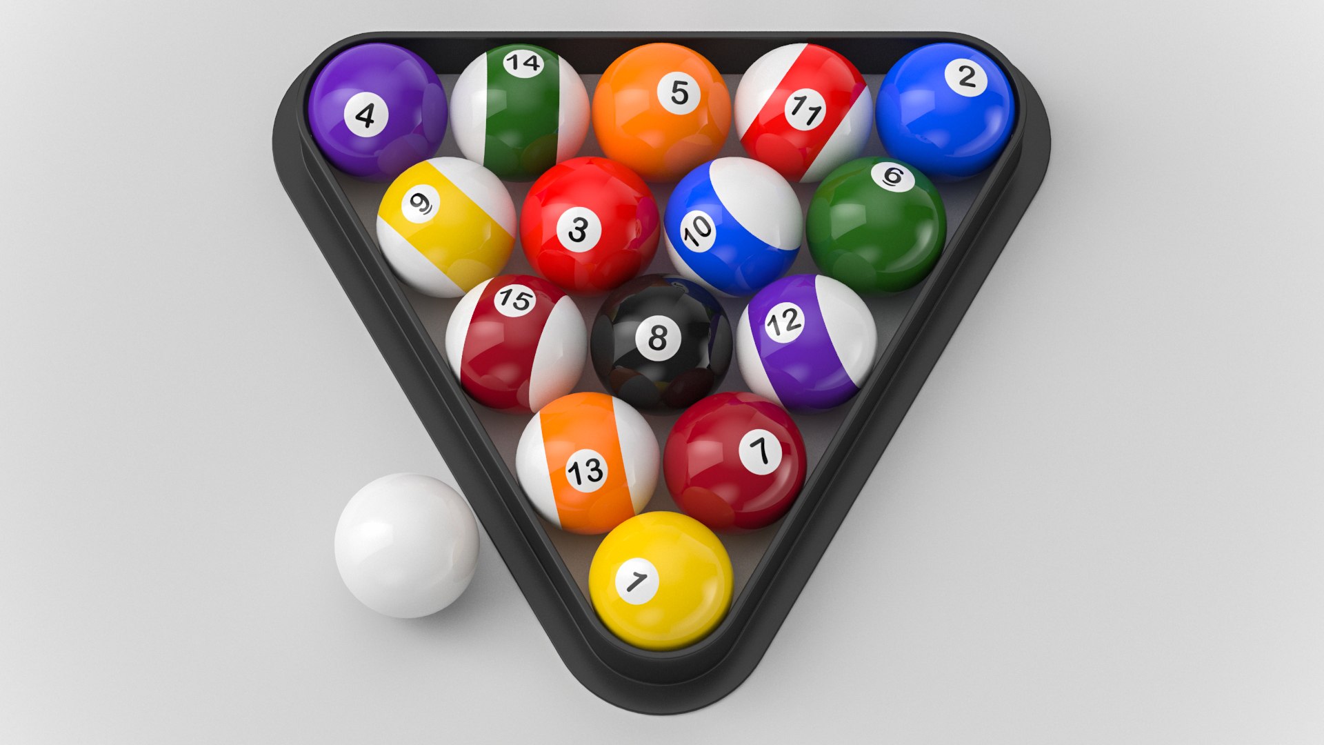 Billiards Balls And Cue Sticks 3D Model - TurboSquid 1989828