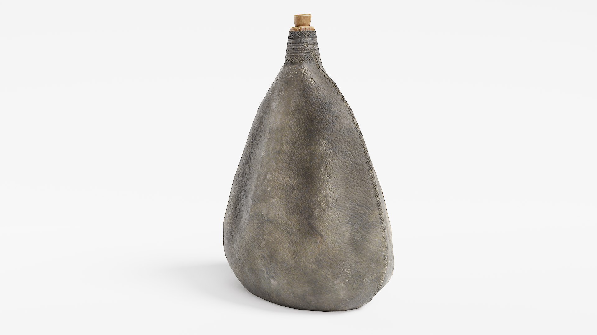 Waterskin flask old leather water er1 3D - TurboSquid 1963014