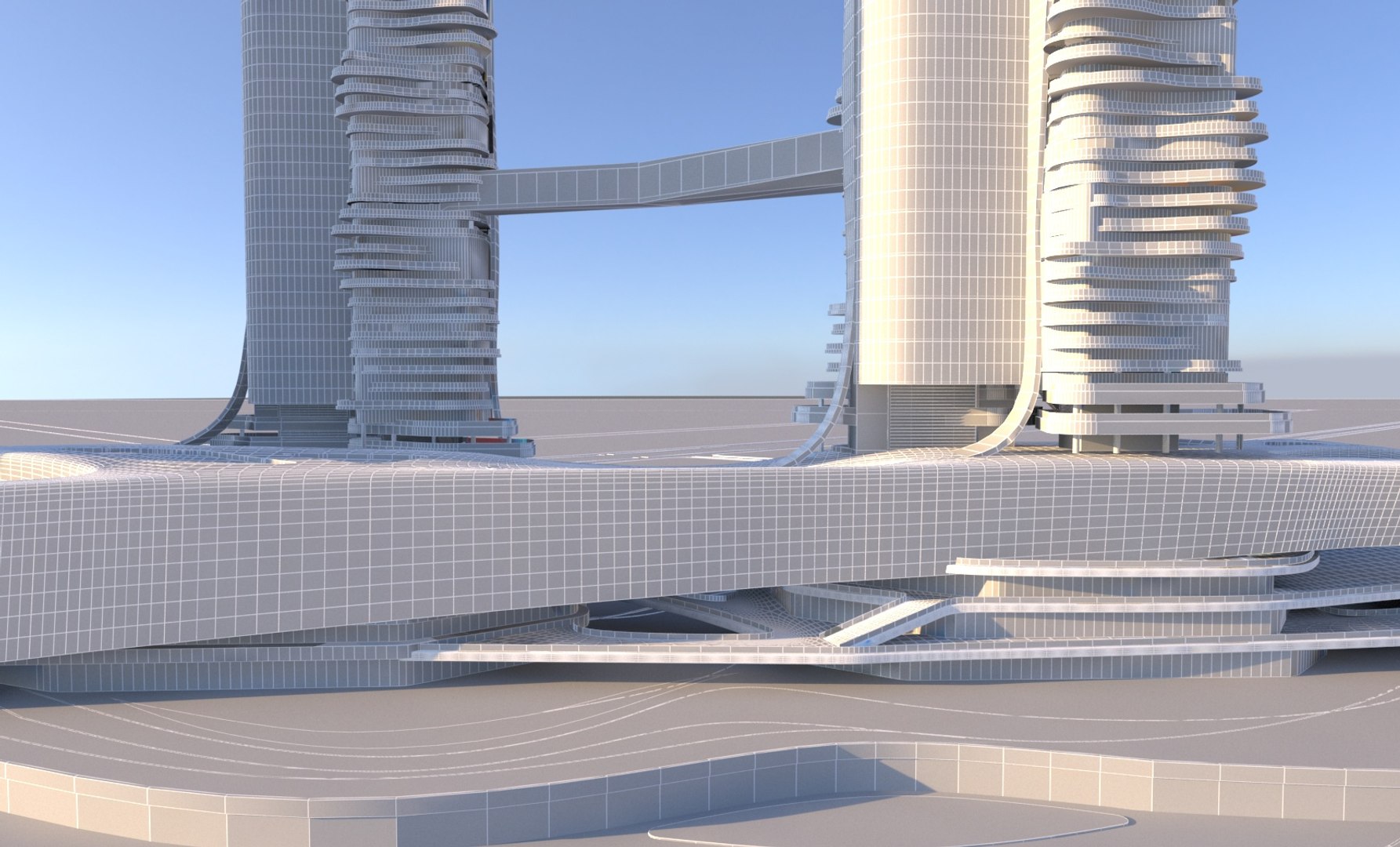 3D Commercial Building Complex - TurboSquid 2210384