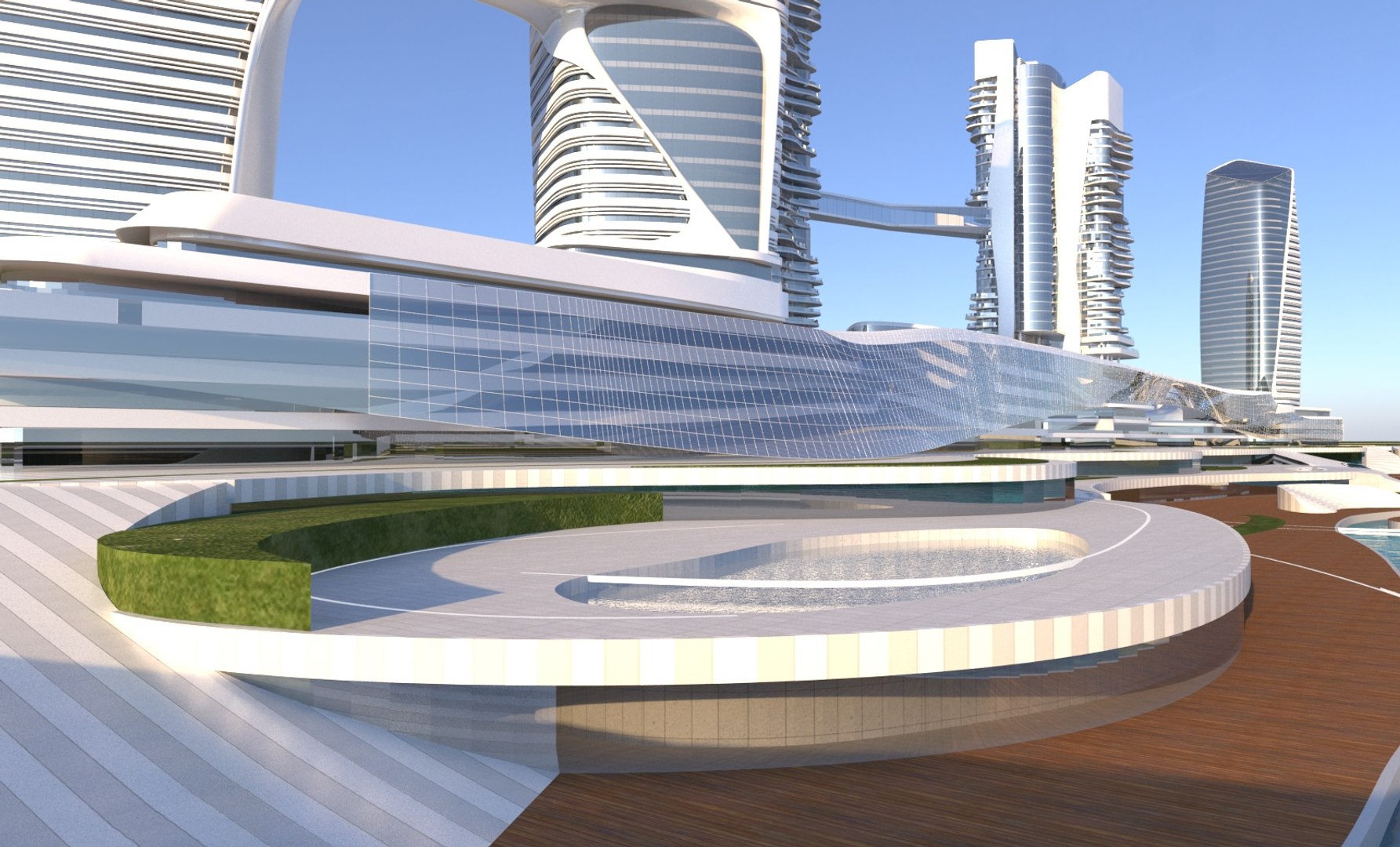 3D Commercial Building Complex - TurboSquid 2210384